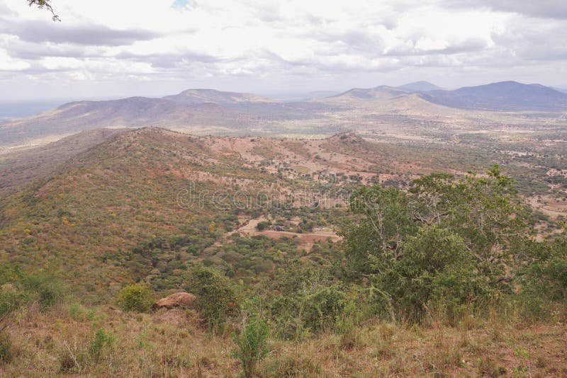 Scenic View of Ole Muntus Mountain Range in Sultan Hamud, Kenya Stock ...