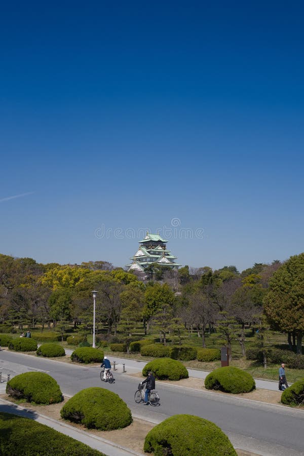 Scenic View Osaka Castle Trees Clear Blue Sky Stock Photos - Free ...