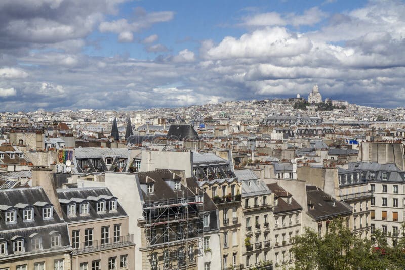 Scenic View Over Paris, France Stock Image - Image of culture, house ...