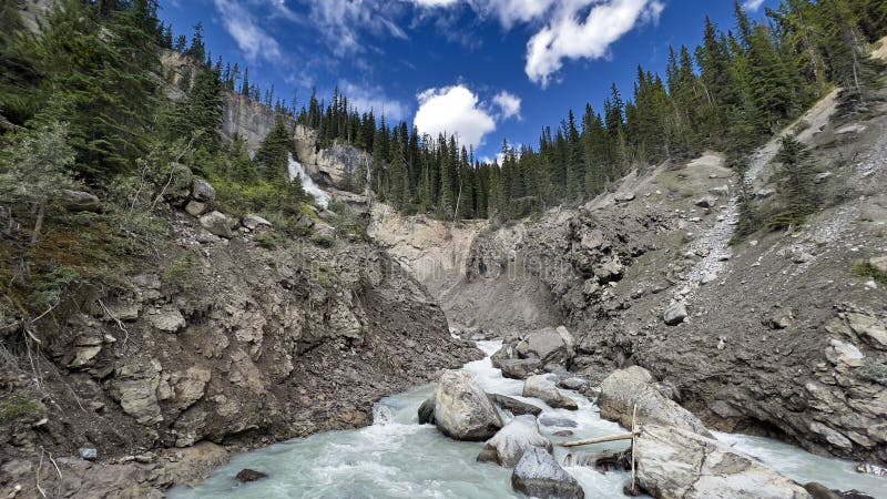Scenic View of Panther Fall in Banff National Park in Alberta, Canada ...