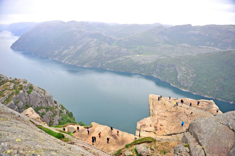 Scenic View with Pulpit Rock on Fjords Stock Image - Image of extreme ...