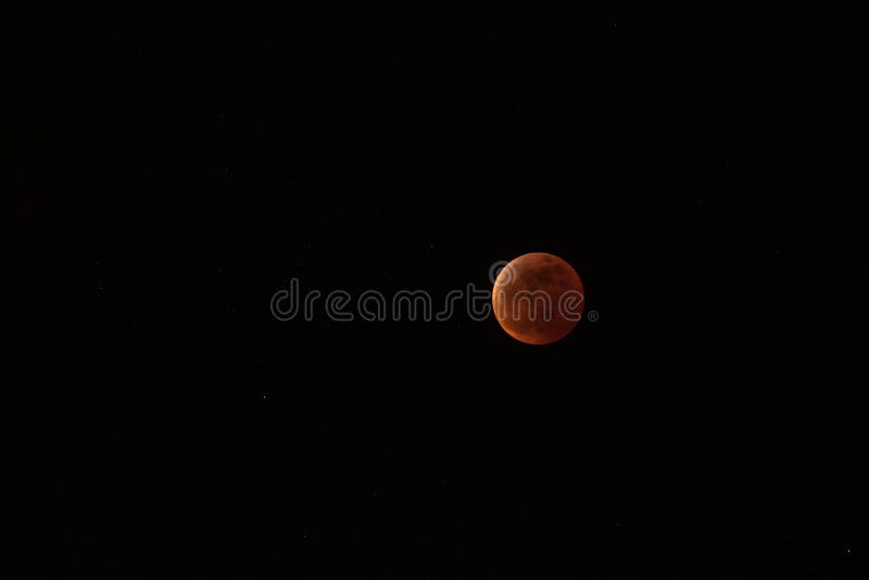 Scenic View of the Red Moon in the Sky Surrounded by Darkness Stock ...