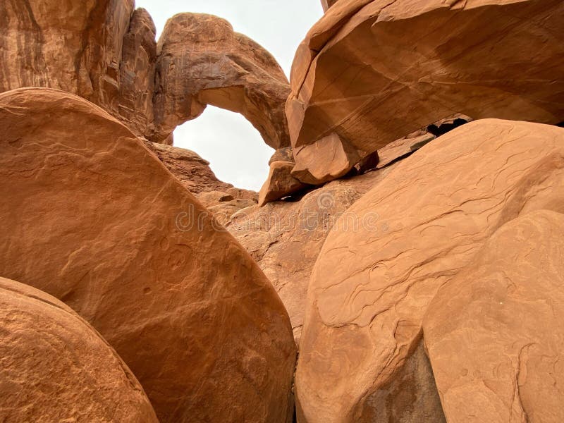 Scenic View of the Red Rocks of Arches National Park Stock Photo ...