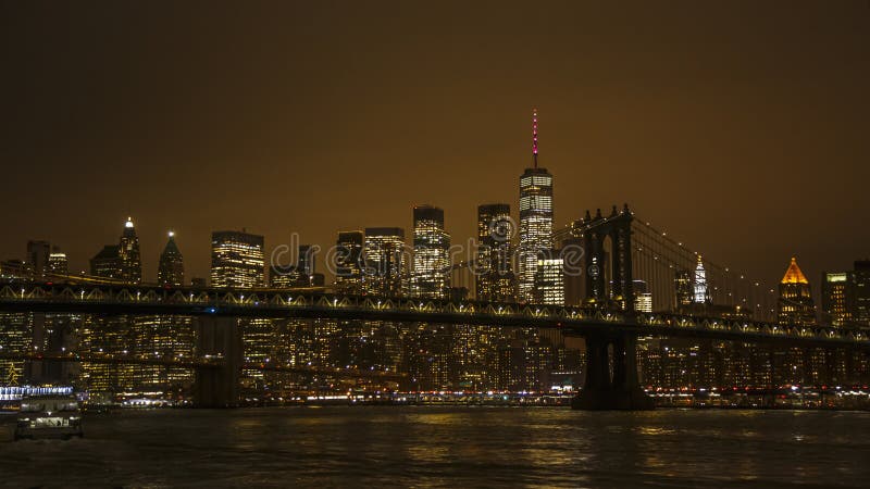 Abstract Long Exposure Effect of Manhattan, NYC, USA Stock Image ...