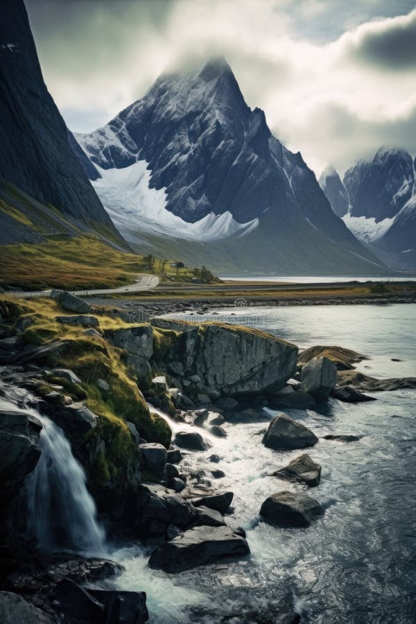 Scenic View of River Flowing through Valley, Perfect for Nature-themed ...
