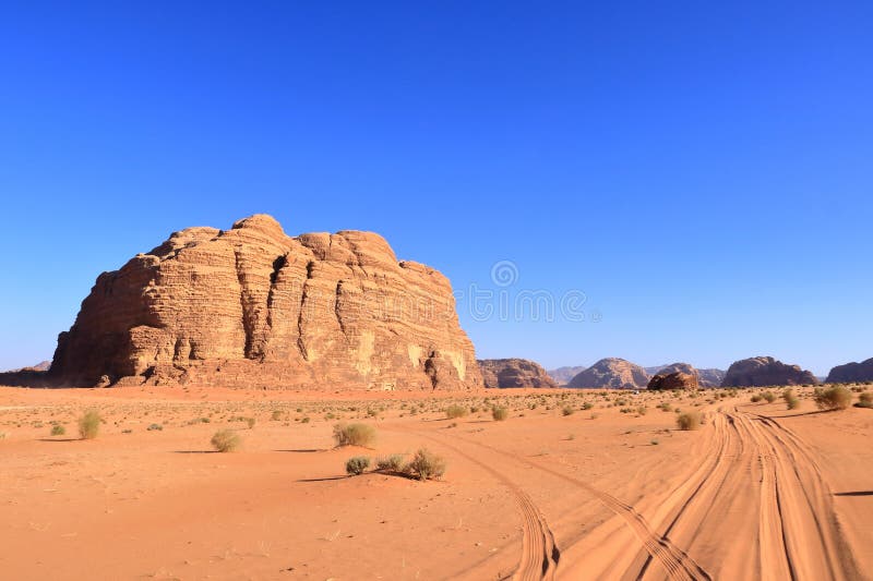Scenic View of Rocks in Wadi Rum Desert, Jordan Stock Image - Image of ...