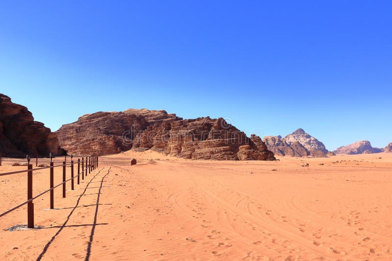 Scenic View of Rocks in Wadi Rum Desert, Jordan Stock Photo - Image of ...