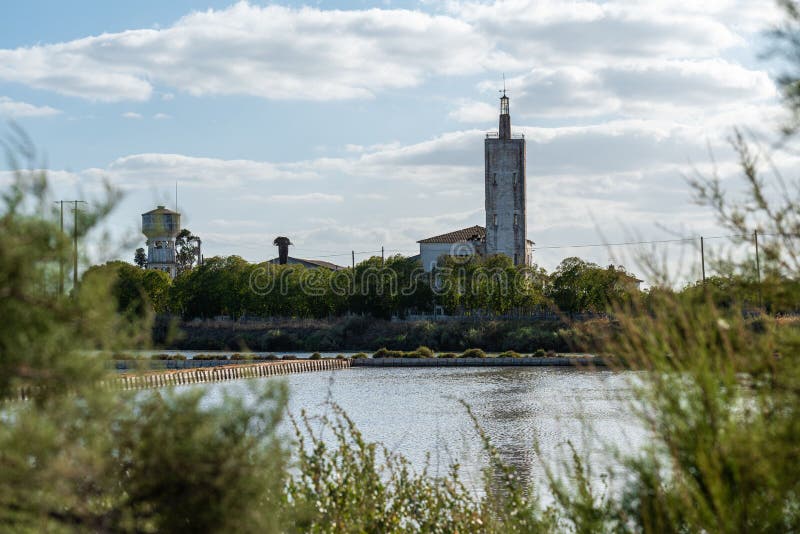 Scenic View of the Salinas of Samouco in Portugal Stock Image - Image ...