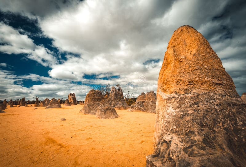 The Pinnacles (Western Australia Stock Image - Image of natural, sand ...