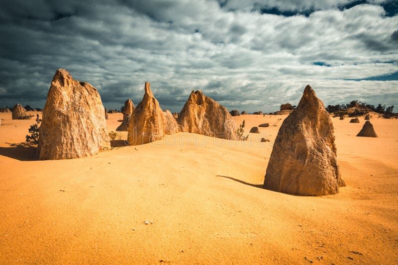 The Pinnacles (Western Australia Stock Image - Image of natural, sand ...
