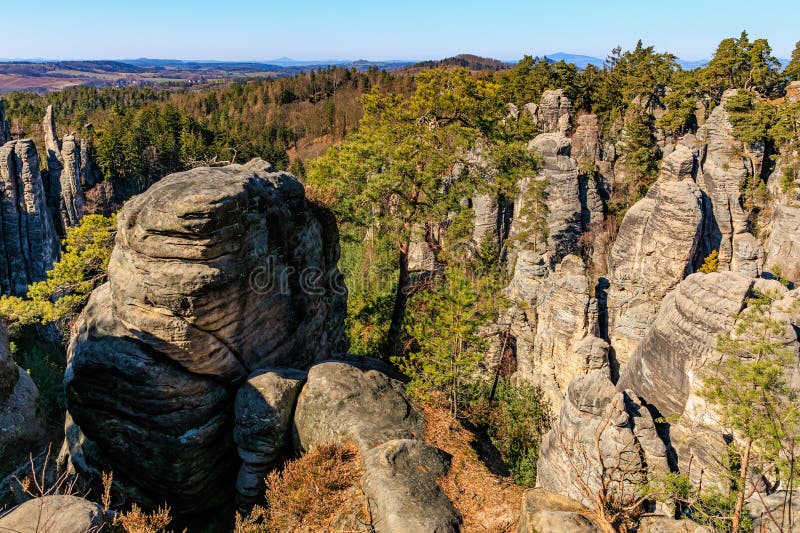 View of a Red Sandstone Landscape in the Panhandle of Texas. Stock ...
