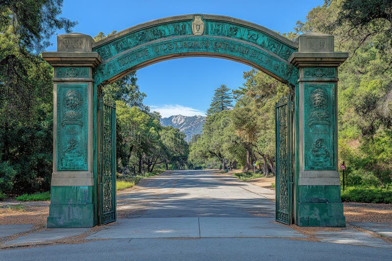 Scenic View Sather Gate Uc Berkeley Historic Academic Campus Setting ...