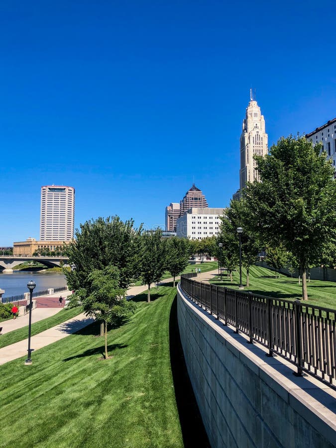 Scioto Mile in Downtown Columbus Ohio Stock Image - Image of city ...