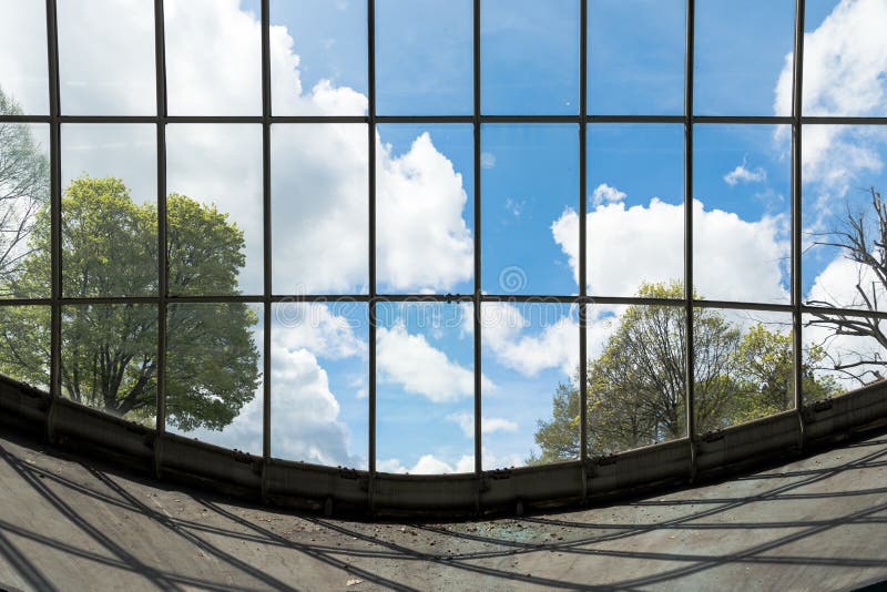 A Scenic View Seen through an Window Frame Stock Image - Image of ...