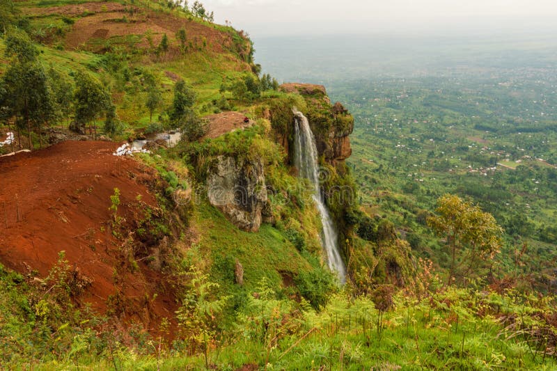 Scenic View of Sipi Waterfall in Mount Elgon, Mbale, Uganda Stock Image ...