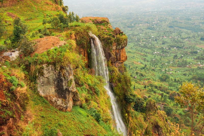 Scenic View of Sipi Waterfall in Mount Elgon, Mbale, Uganda Stock Image ...