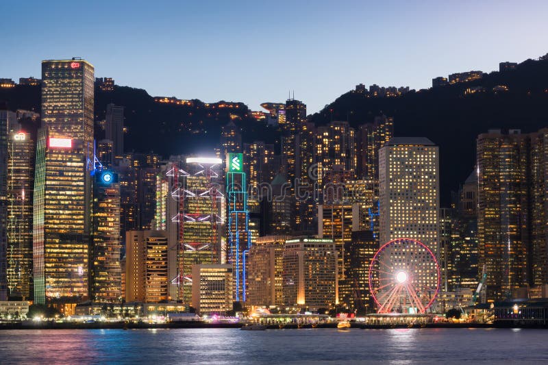 Scenic View of the Skyline of Hong Kong. Editorial Image - Image of ...