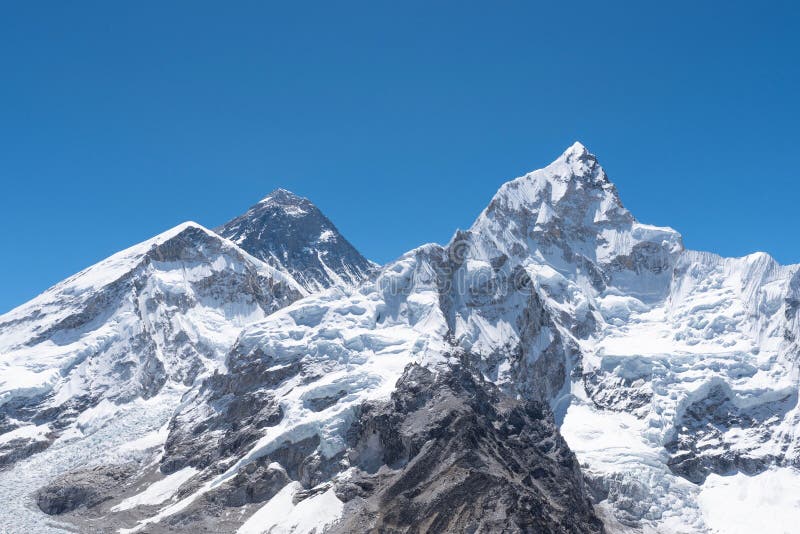 Scenic View of the Snow-capped Mount Everest Stock Image - Image of ...
