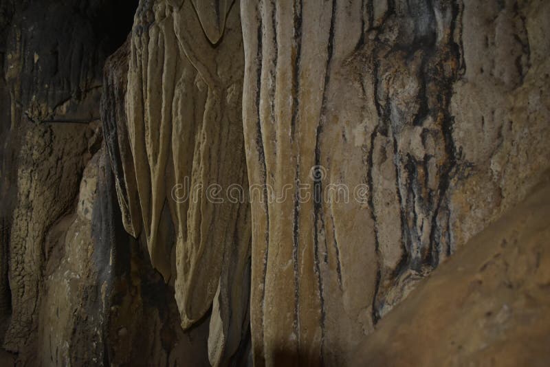 Stalactites in cave stock photo. Image of grey, textures - 267303104