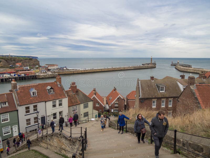 Scenic View at 199 Steps in Whitby Editorial Photography - Image of ...