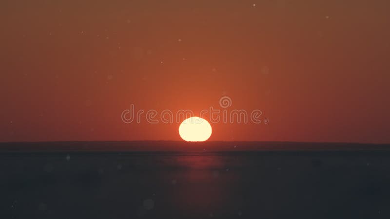 The Scenic View on Sunset Sky Over the Snow Field. Stock Image - Image ...