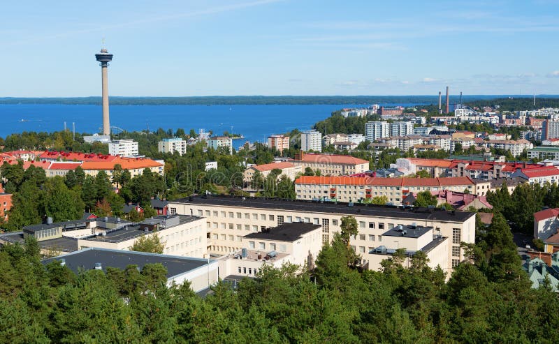 Scenic View of Tampere from Pyynikki Tower Stock Photo - Image of ...