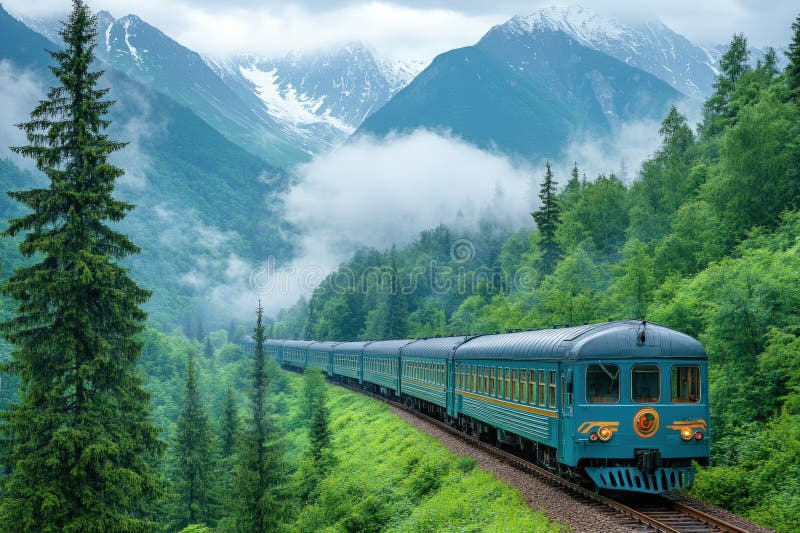 A Scenic View of the Trans-Siberian Express, Dramatic and Adventurous ...