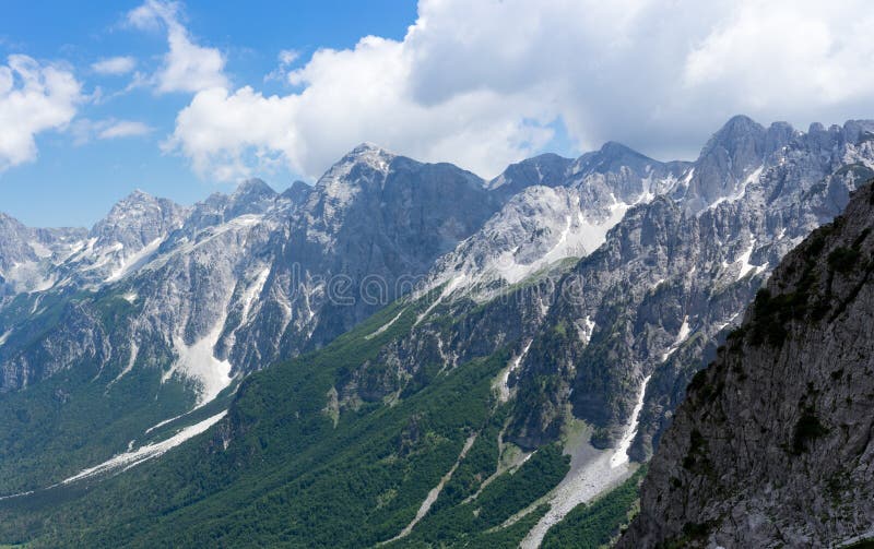 Scenic View from Valbona Pass Stock Photo - Image of landschaft ...