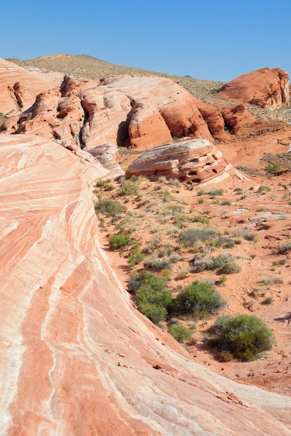 Scenic View in the Valley of Fire Stock Photo - Image of dessert ...