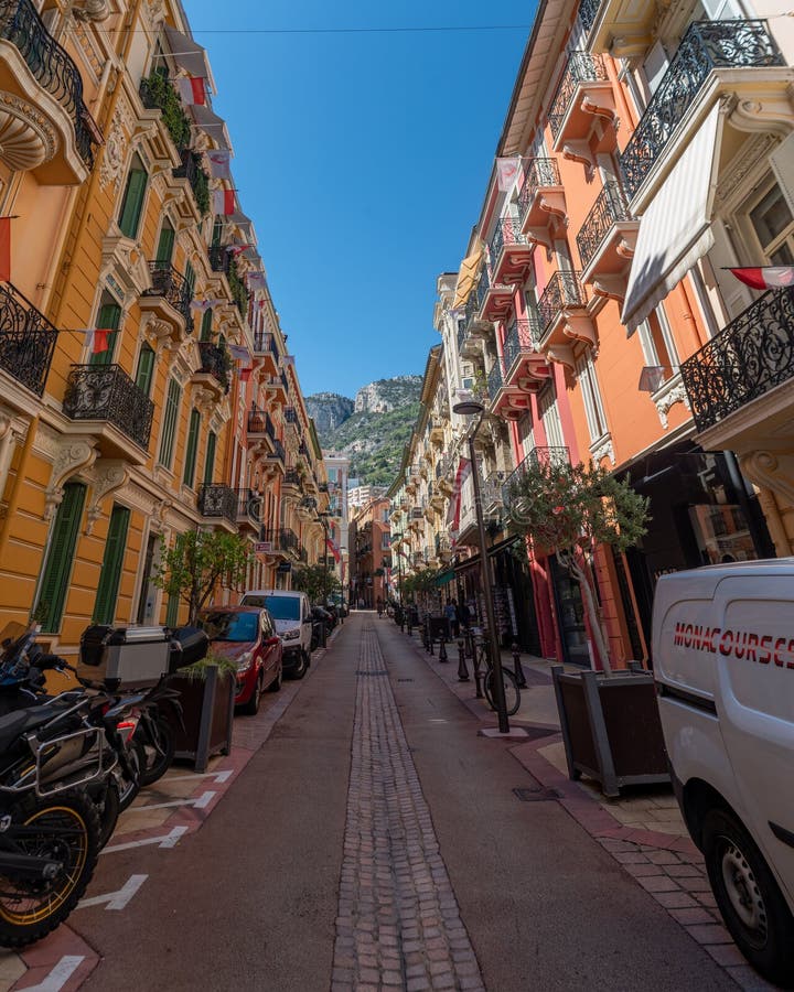 Scenic View of a Vibrant Street in Monaco. Editorial Photography ...