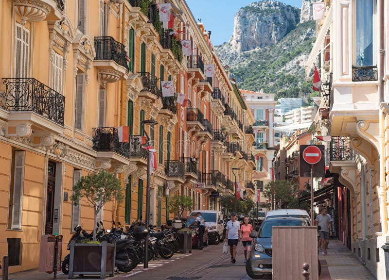 Scenic View of a Vibrant Street in Monaco. Editorial Photo - Image of ...