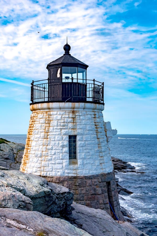 Scenic View of White Castle Hill Lighthouse, Newport, Rhode Island ...