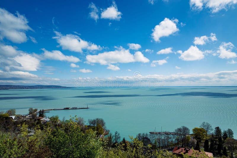 Scenic View of the Wide Blue Ocean with a Beautiful Cloudy Sky Stock ...