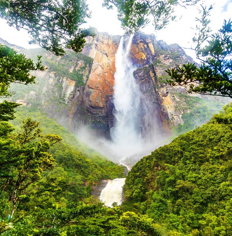 Angel fall stock image. Image of canaima, amazonia, ground - 6764969