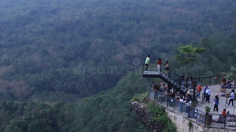Scenic Viewpoint Overlooking Lush Forest Stock Image - Image of ...