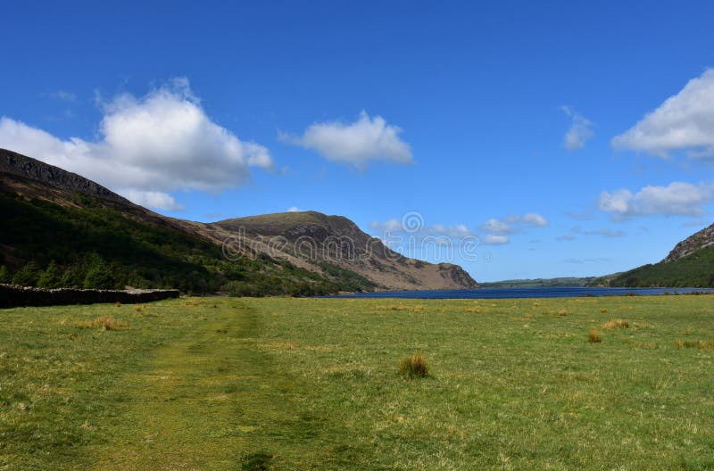 Scenic Views of a Lake in the Lakes District Stock Photo - Image of ...