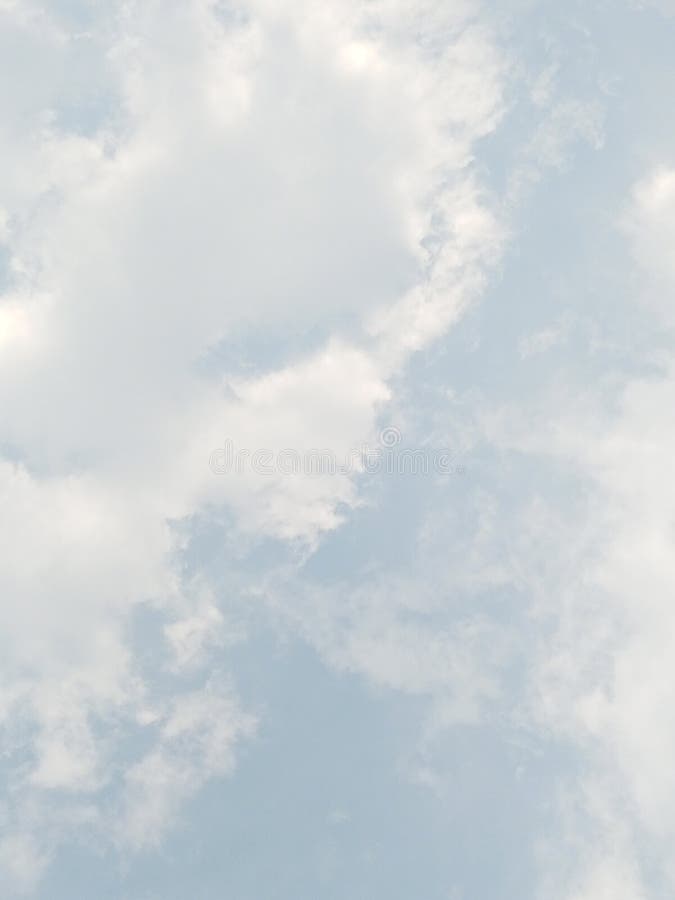Scenic Views of White Cloud and Light Blue Sky Stock Photo - Image of ...