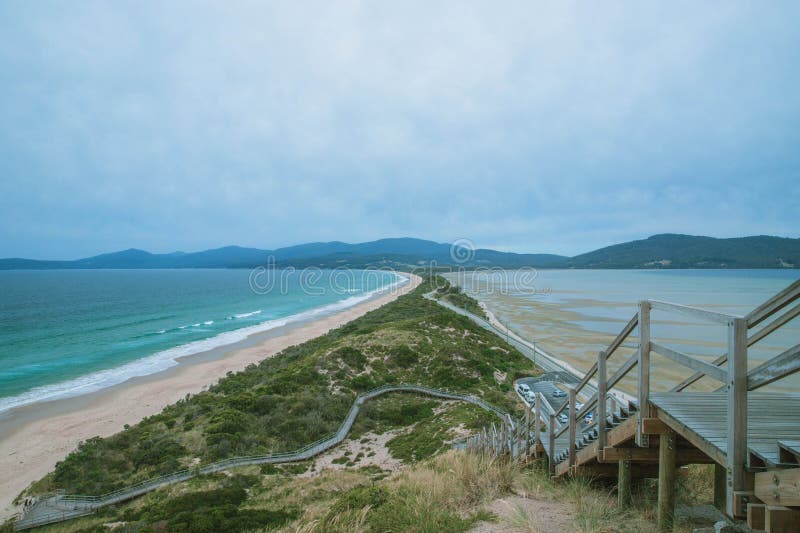 Scenic Walking Path Leading To a Pristine Beach Stock Photo - Image of ...