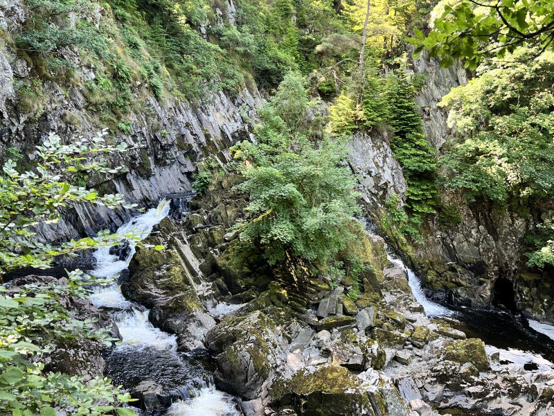 Scenic Waterfall stock image. Image of cascading, scenic - 251204573