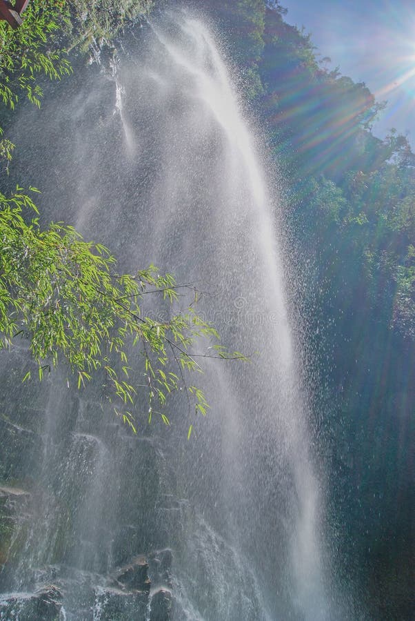 Scenic waterfall stock photo. Image of nature, lake, green - 62510436