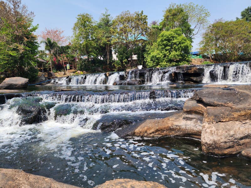 Scenic Waterfall in Rural Thailand, Loei Province Stock Image - Image ...