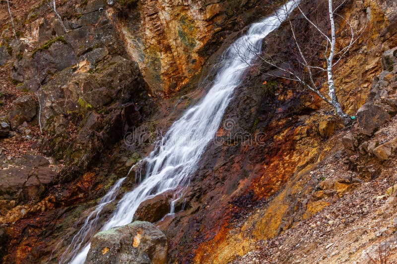 Scenic Waterfall in Slow Motion Flow Stock Photo - Image of stream ...