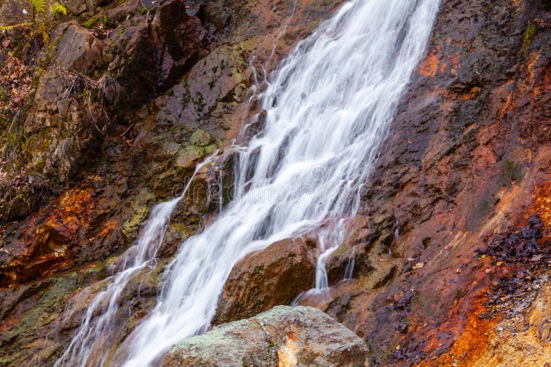 Scenic Waterfall in Slow Motion Flow Stock Photo - Image of park ...