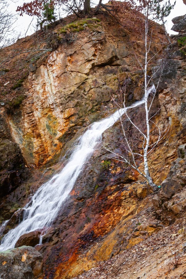 Scenic Waterfall in Slow Motion Flow Stock Image - Image of summer ...