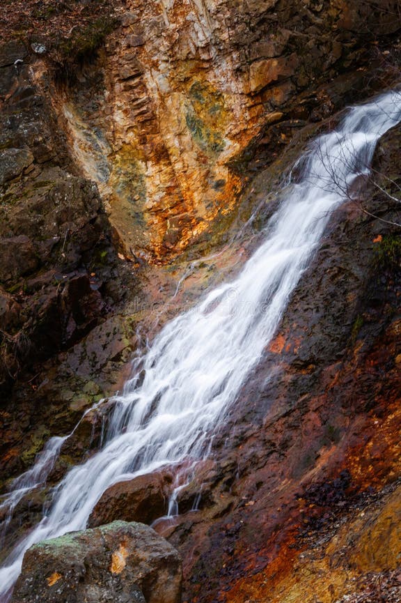 Scenic Waterfall in Slow Motion Flow Stock Image - Image of summer ...