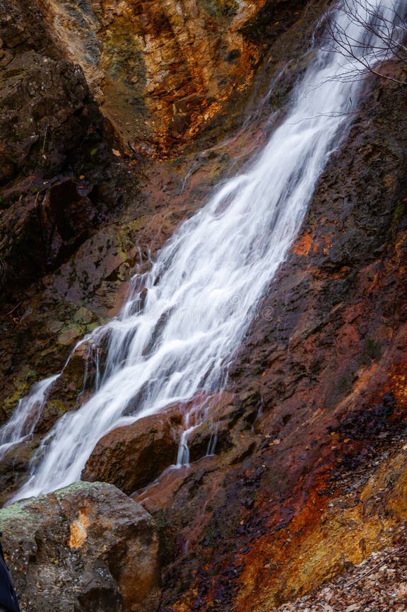 Scenic Waterfall in Slow Motion Flow Stock Photo - Image of fresh ...