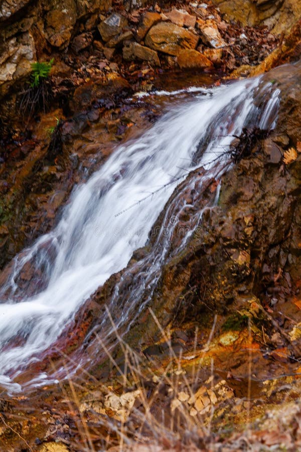 Scenic Waterfall in Slow Motion Flow Stock Photo - Image of color ...