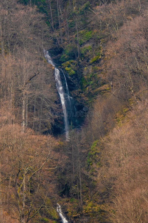 Scenic Waterfall in Slow Motion Flow Stock Photo - Image of rock ...