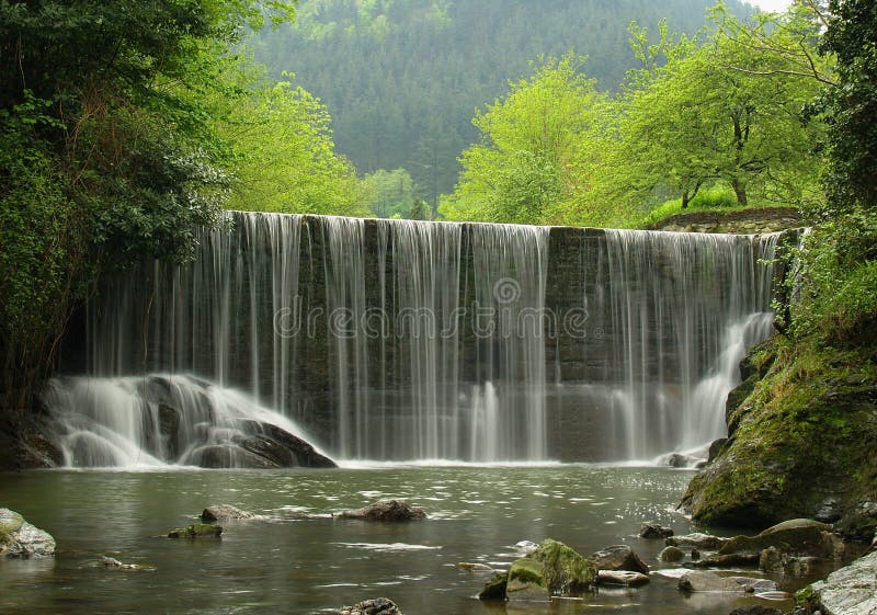 A scenic waterfall stream stock image. Image of environment - 2897415