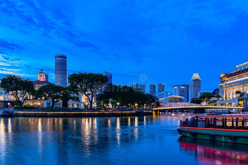 Scenic waterfront at night stock image. Image of scenic - 224775971